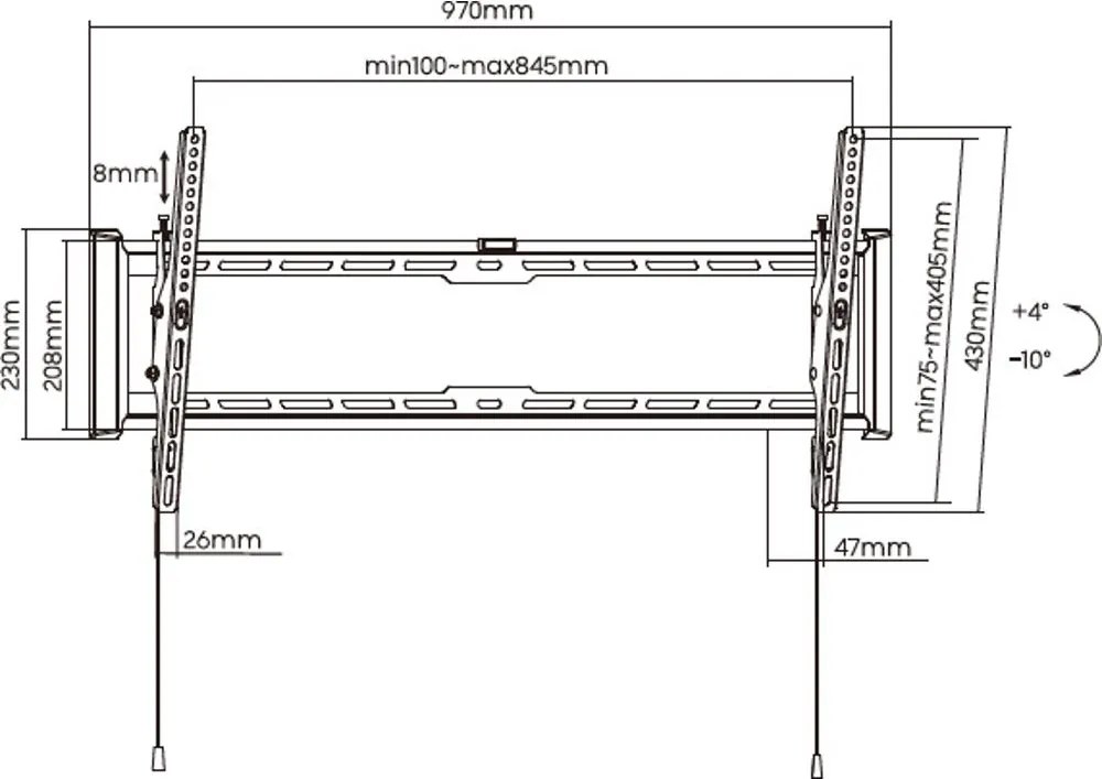 Stell SHO 7410 - polohovatelný SLIM držák na TV