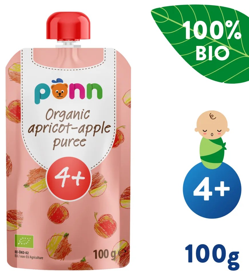 Salvest Ponn BIO Meruňka s jablkem (100 g)
