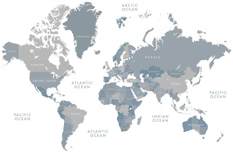 Fototapeta Mapa Světa Omyvatelný vlies 90x60