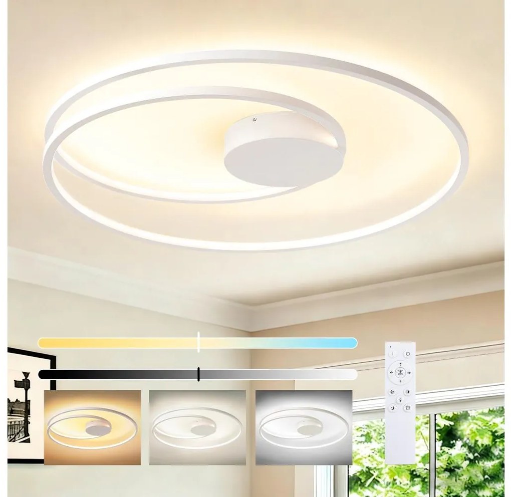 Brilagi- LED Stmívat. stropní svítidlo TWISTER LED/105W/230V pr. 100 cm bílá+DO