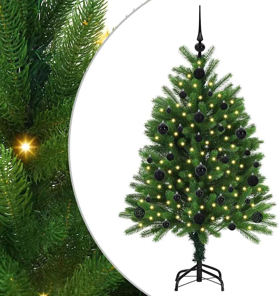 Vánoční stromeček s 150 LED diodami s stojanem Zelená 120 cm PE 3396310