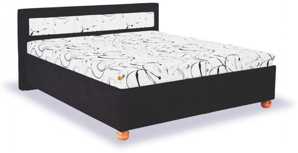Zvýšená čalouněná postel s úložným prostorem Malvína  PROKOND, 160x200 cm