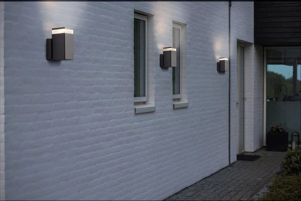 NOR 45321003 Venkovní nástěnné svítidlo Elm 1x20W GU10 černá čirá - NORDLUX