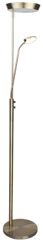 OnaDnes -20% Zlatá kovová stojací lampa Halo Design Vegas Combi 180 cm