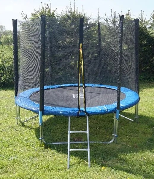 Eoshop 3UPE trampolína 244 cm s ochrannou sítí, žebřík + krycí plachta ZDARMA