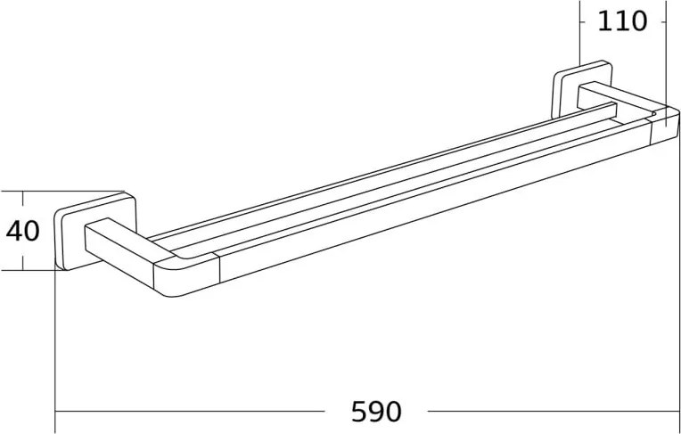 Mexen příslušenství, ASIS lázeňský držák na ručníky, černá, 7017625-70