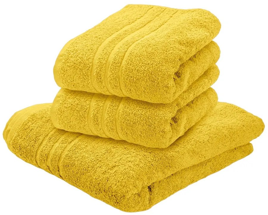 1x osuška COMFORT žlutá + 2x ručník COMFORT žlutý, 100% bavlna