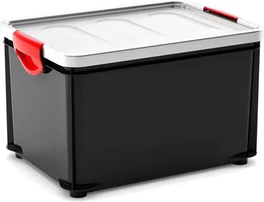 KIs Clipper Box L černý-šedé víko, 33l