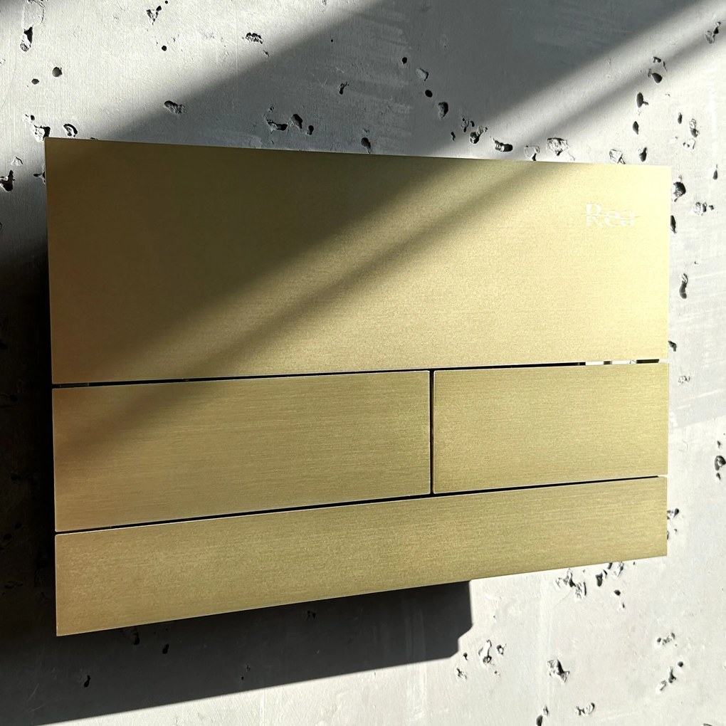 Rea Rea, Podomítkový WC systém K011A-Q + tlačítka T Brush Gold, KPL-E0055