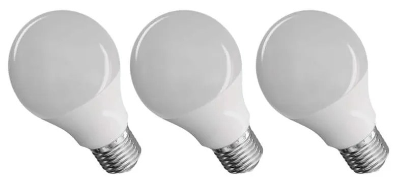 Teplé LED žárovky v sadě 3 ks E27, 8,5 W, 230 V - EMOS