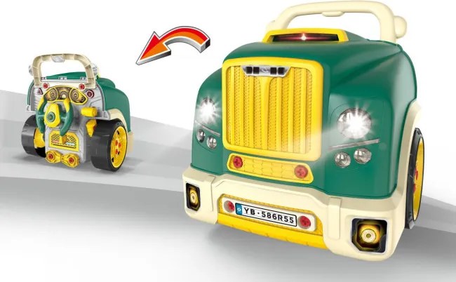 Auto s motorem N-GINE zelené