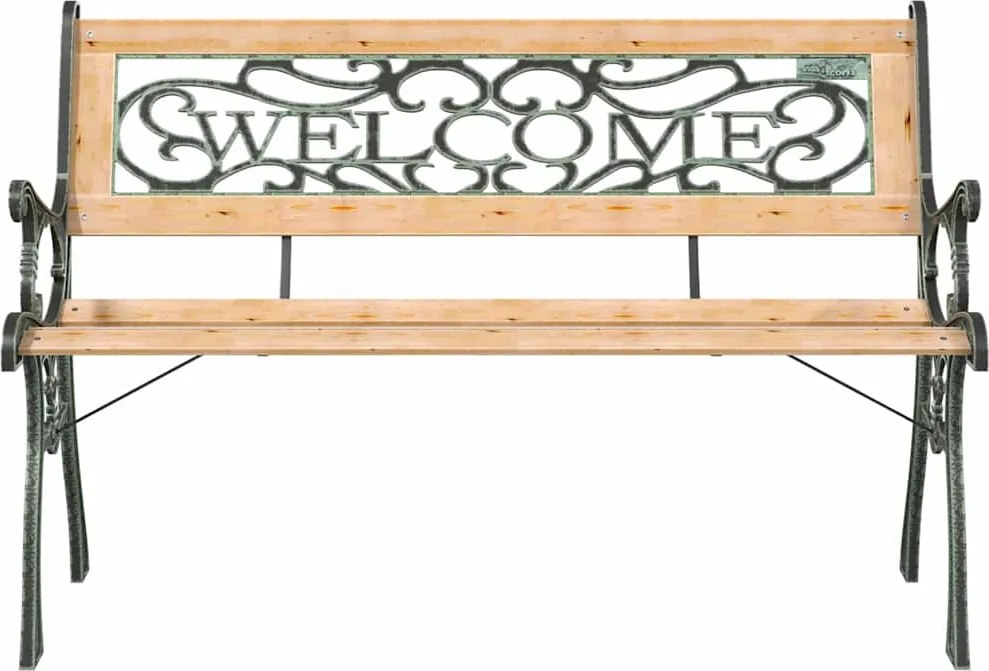 Zahradní lavice 122 cm masivní jedlové dřevo 317118
