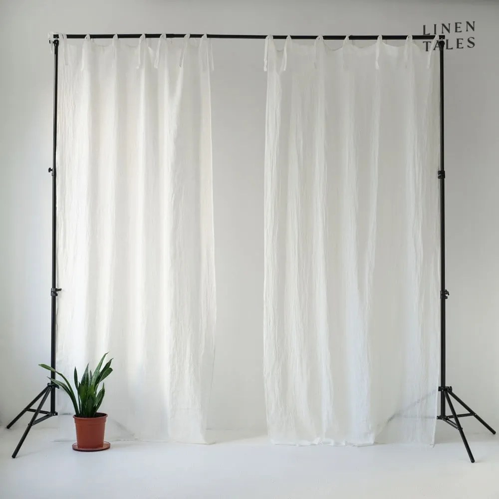 Bílá lněná záclona 130x170 cm White – Linen Tales