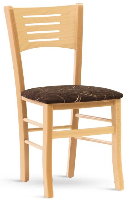 Stima Židle VERONA s čalouněným sedákem Odstín: Rustikál, Látky: LUX černá 23