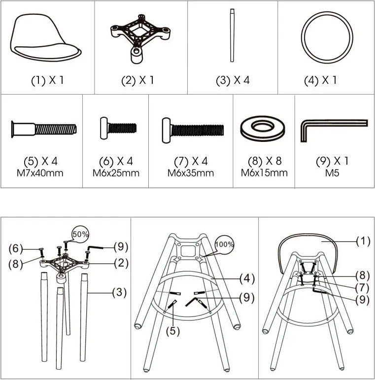 Skandinávská židle MAXON, černá
