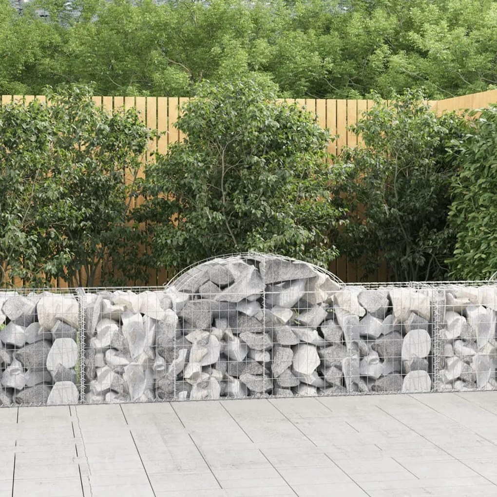 Klenuté gabionové koše 40 ks 200x50x60/80 cm pozinkované železo 3146296