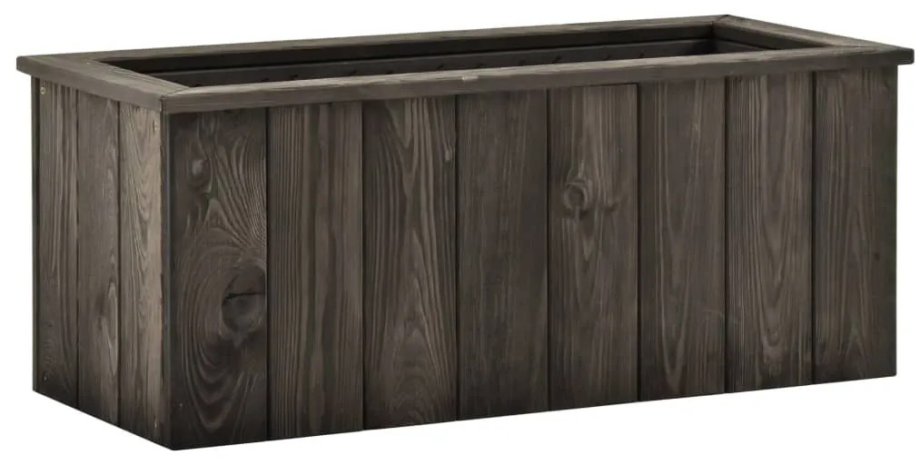 315414 vidaXL Vyvýšený záhon tmavě šedý 74 x 32 x 30 cm masivní borové dřevo