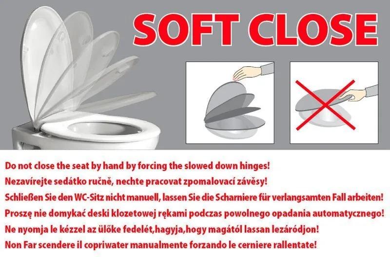 Sapho EDITA WC sedátko SLIM Soft Close, duroplast, bílá