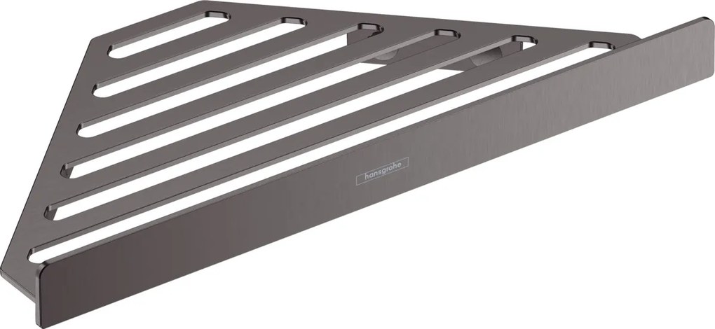 Hansgrohe AddStoris, košík do rohu, kartáčovaný černý chrom, HAN-41741340