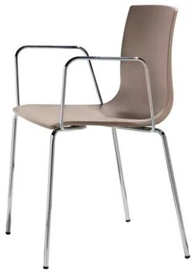 Scab Plastová židle ALICE armchair Barva podnože antracitová podnož (RAL 7016) Barva plastu Scab Holubičí šedo-hnědá 2676