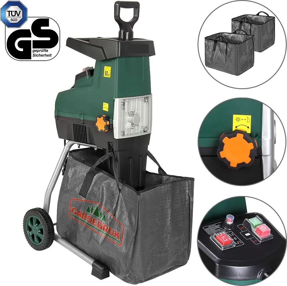 Deuba Elektrický zahradní drtič 2800 W