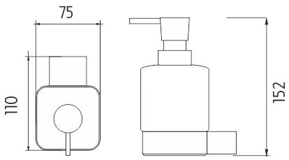 Nimco Dávkovač tekutého mýdla, pumpička plast KIBO - Ki 14031K-26