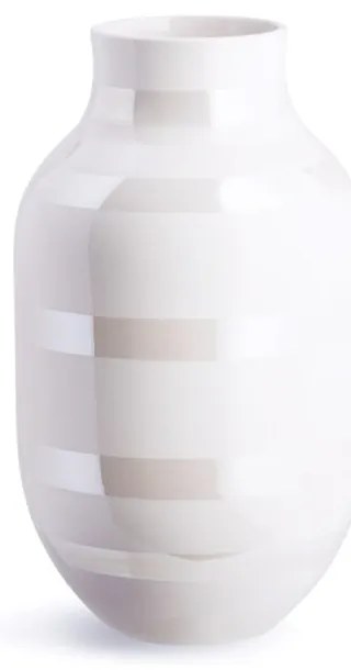 Bílá kameninová váza Kähler Design Omaggio, výška 30,5 cm