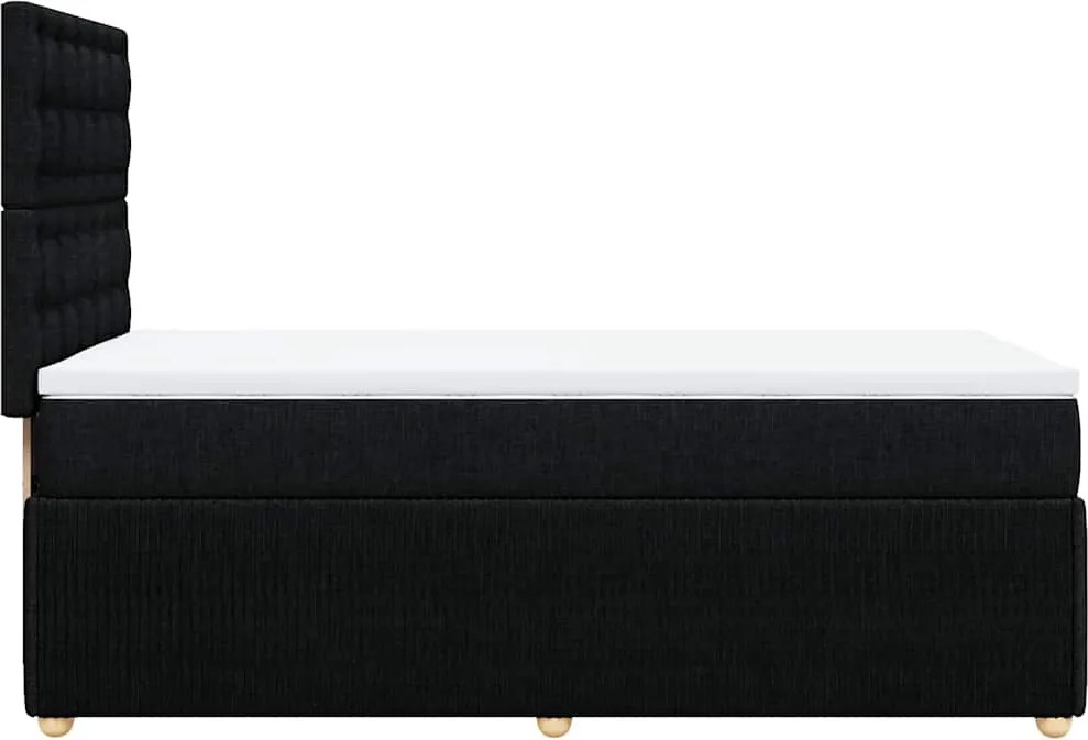 Box spring postel s matrací černá 80 x 200 cm textil 3291899