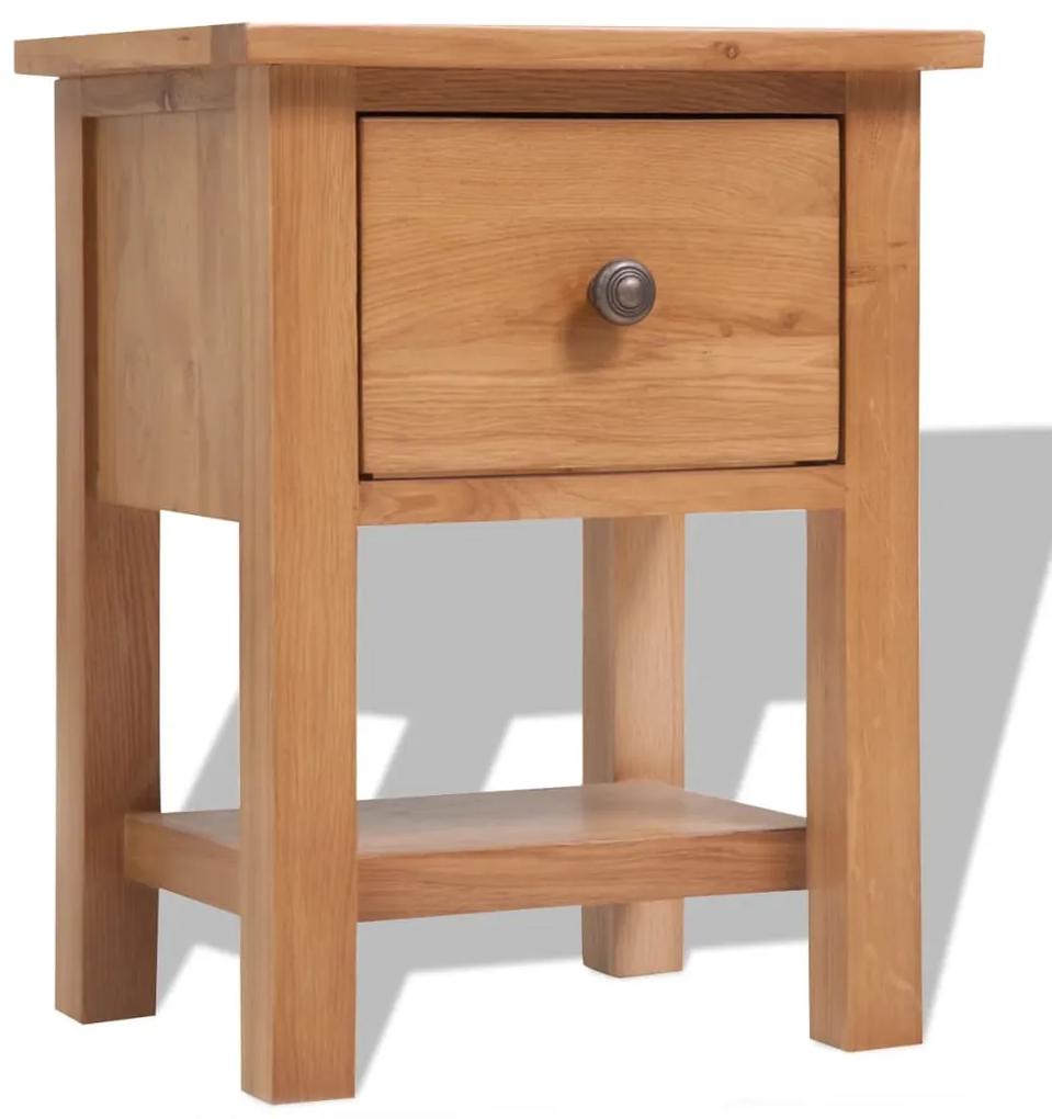 243930 vidaXL Noční stolek 36 x 30 x 47 cm masivní dubové dřevo