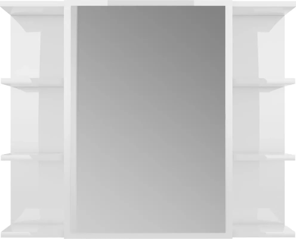 vidaXL Koupelnová skříňka se zrcadlem 80 x 20,5 x 64 dřevotříska [802612] Barva: šedá sonoma