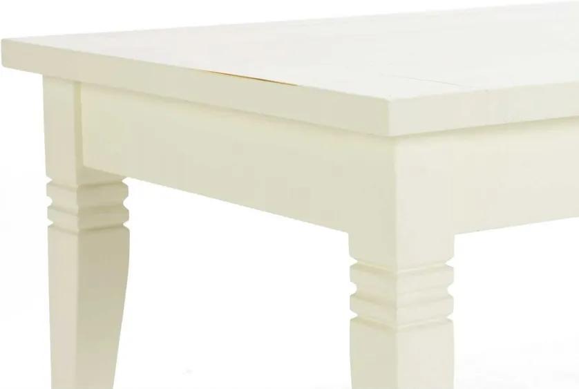 Bílý konferenční stolek 130x65 z masivu Jodpur