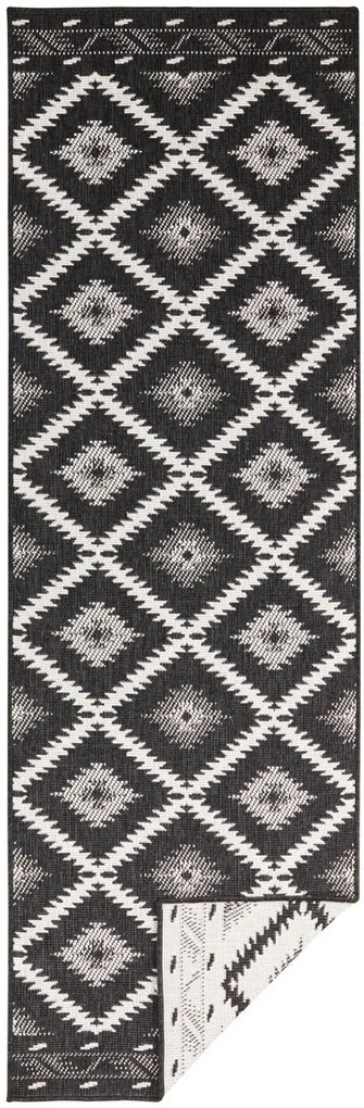 NORTHRUGS - Hanse Home koberce Kusový koberec Twin Supreme 103429 Malibu black creme – na ven i na doma - 80x150 cm