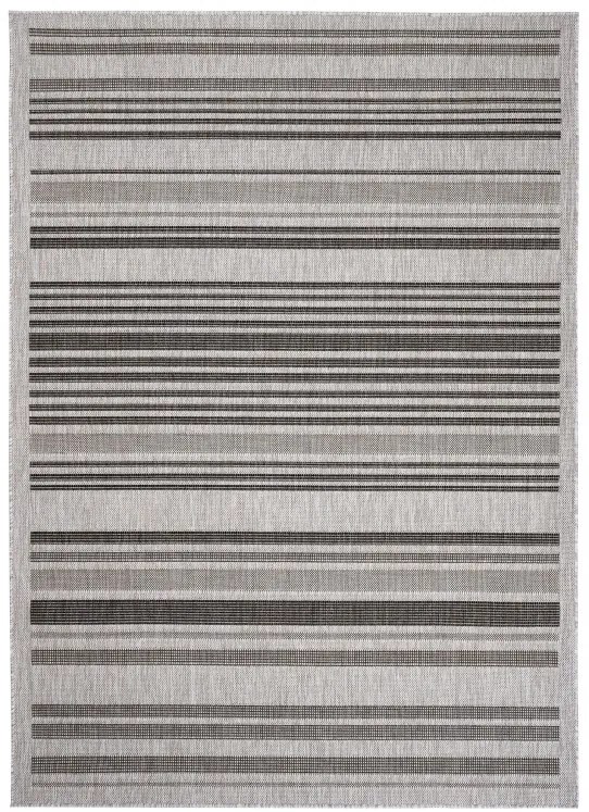 Kusový koberec Sisal MELISSA KL69B Pruhy šedý Rozměr: 120x170 cm