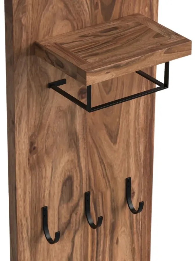 furniture-nabytek.cz - Masivní předsíňová stěna Sidora I z akátového dřeva, lakovaná, hnědá