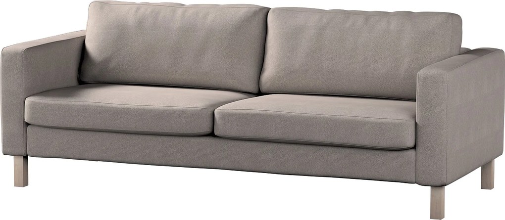 Potah na pohovku IKEA  Karlstad 3-místná, nerozkládací, krátký barva béžová látka pletený vzor