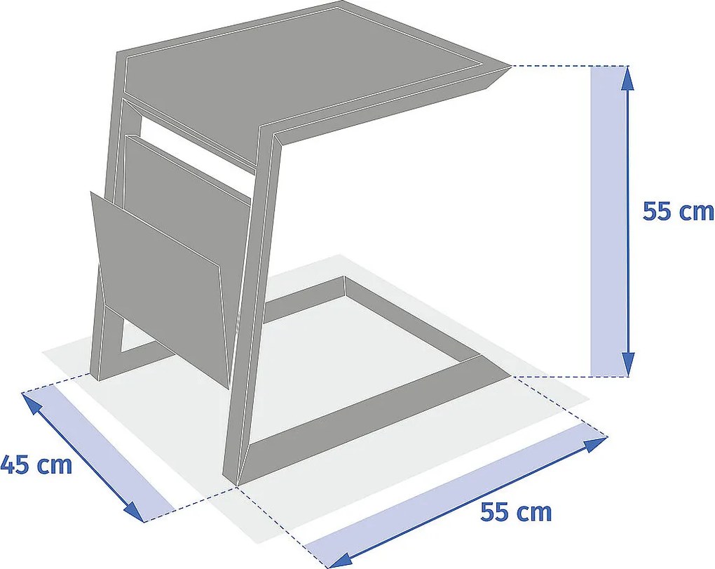 DEOKORK Kovový odkládací stolek LISABON (ivory)
