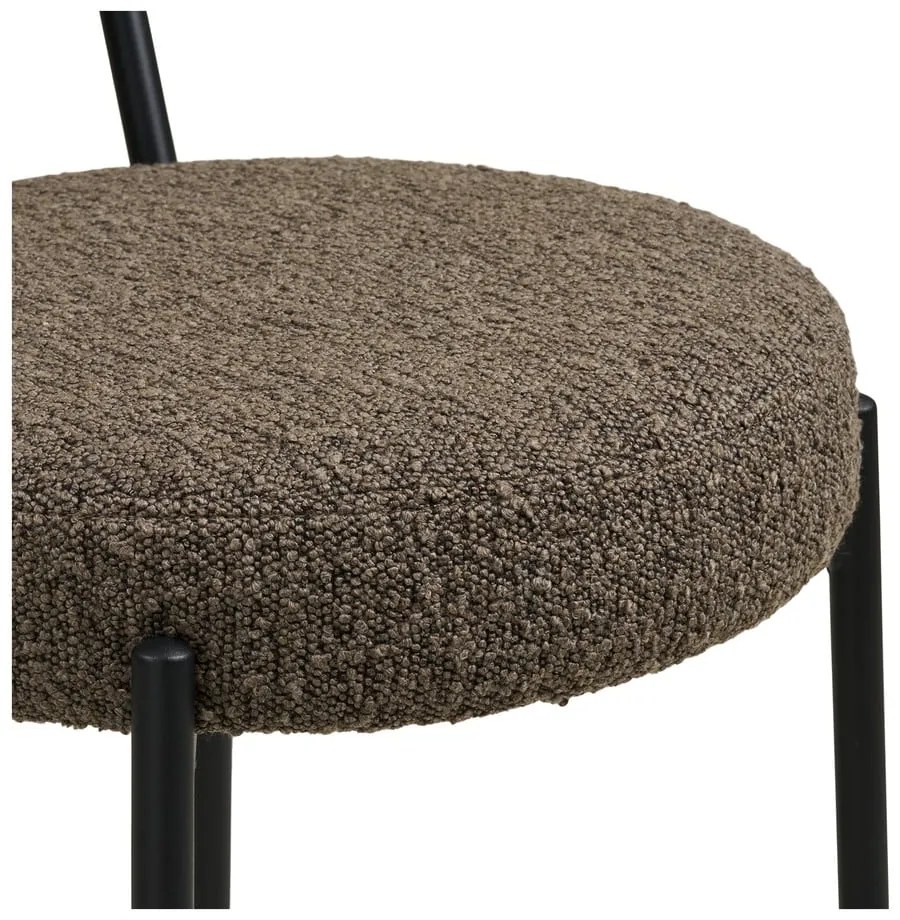 Hnědá čalouněná barová židle (výška sedáku 65 cm) Badalona – House Nordic