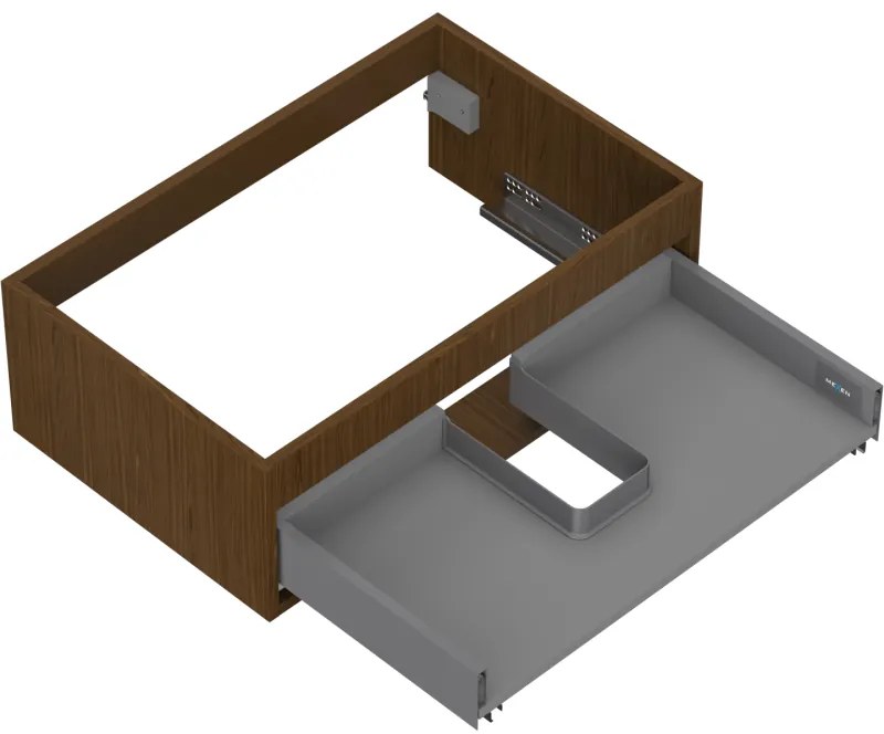 Mexen Box-A, závěsná skříňka 70 cm, 1 zásuvka, ořech, 91AX0-0700-235-1-86