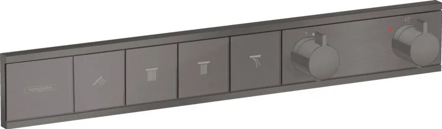 Hansgrohe RainSelect, baterie pod omítku na 4 spotřebiče, kartáčovaný černý chromová, 15382340