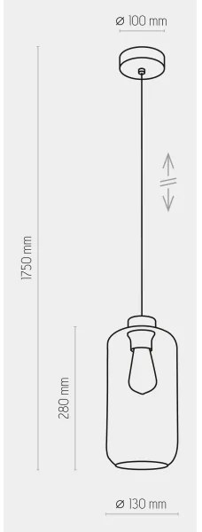 Lustr na lanku MARCO 1xE27/60W/230V černá