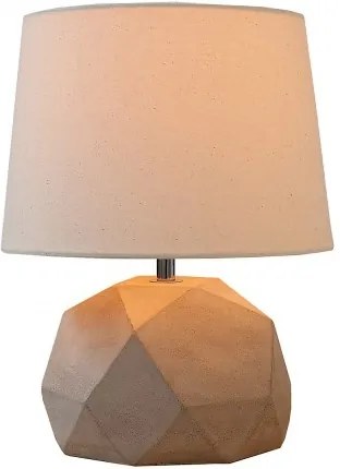 Stolní lampa Brutto, beton/plátno