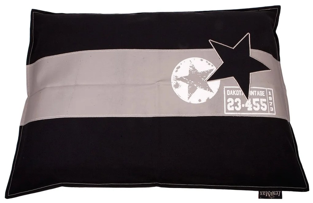 Lex & Max Luxusní polštář pro psa Lex & Max Star 100 x 70 cm | černý