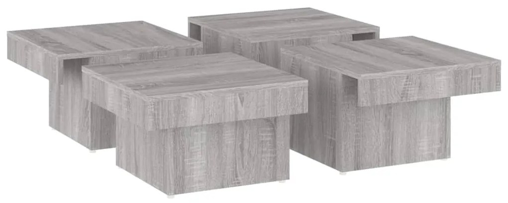 Konferenční stolek šedý sonoma 90 x 90 x 28 cm kompozitní dřevo - Default Title