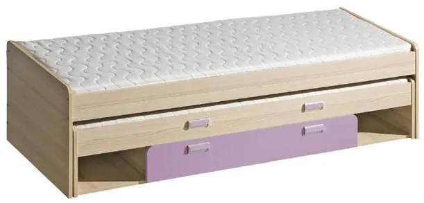 Lorento - rozkládací postel L16 - fialová
