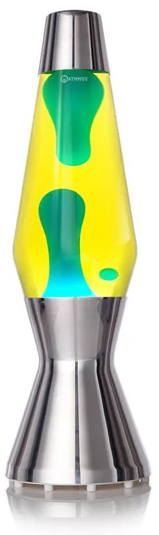 Mathmos S041P + AST1221 Astro, originální lávová lampa, 1x35W, žlutá se zelenou lávou, 44cm