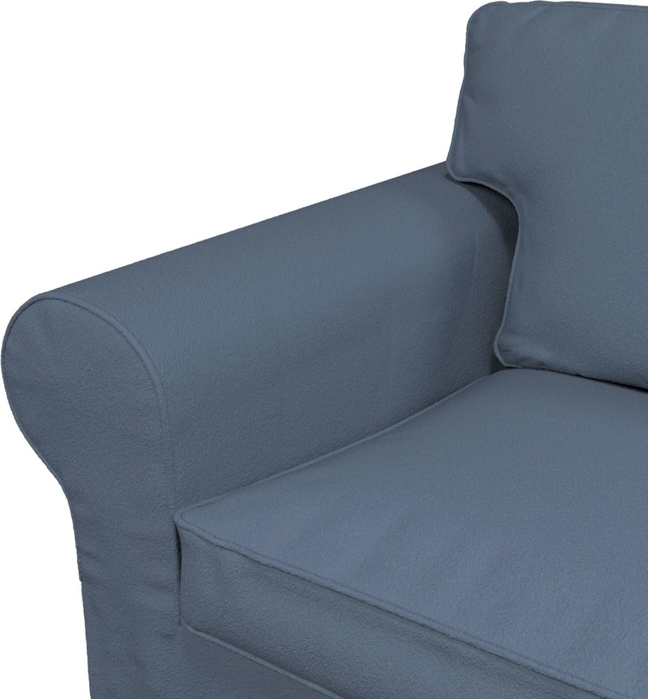 Potah na pohovku IKEA Ektorp 3-místná, nerozkládací barva modrá látka pletený vzor