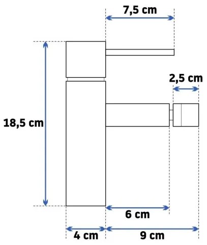 Bidetová baterie Rea Tess