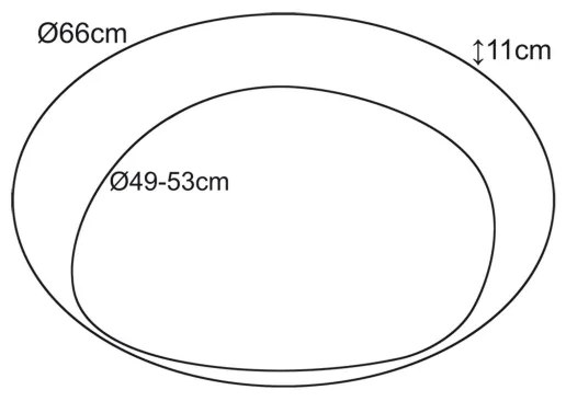 Top Light - LED Stmívatelné stropní svítidlo LED/51W/230V 3000-6500K + DO