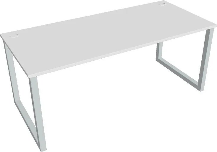 Kancelářský pracovní stůl Hobis USO 1800, bílá RAL 9016, deskaakát