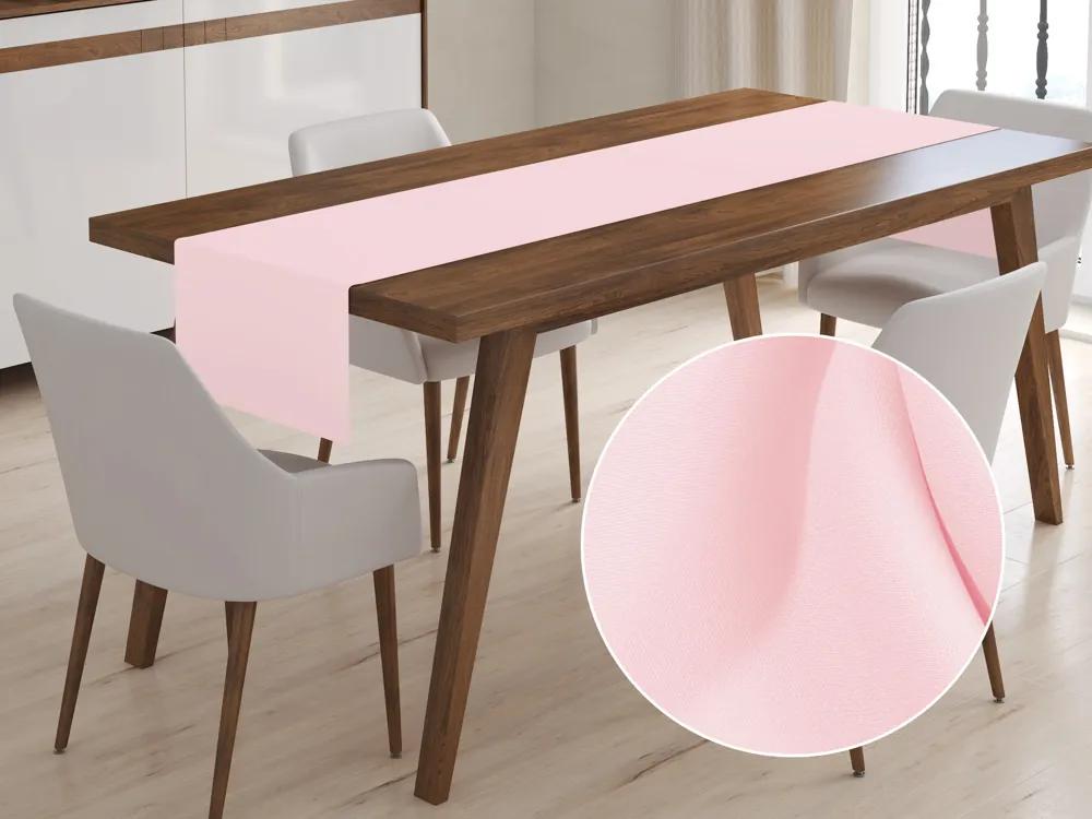 Biante Dekorační běhoun na stůl Rongo RG-062 Cukrově růžový 20x140 cm